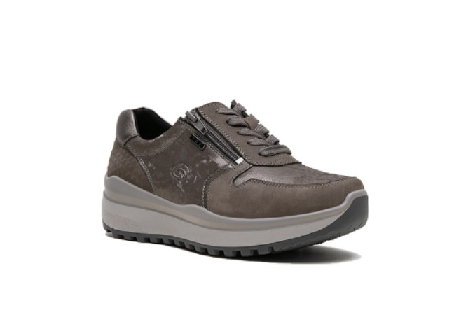 Zapato con cierre de Velcro en Horma Ancho 14 modelo S5254 Gris